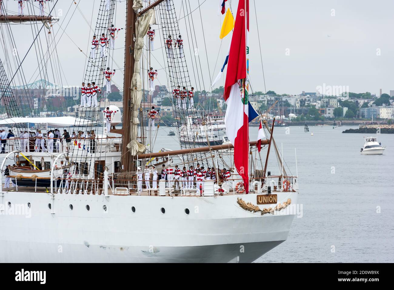 Boston, Massachusetts. 13th June, 2017. Peruvian BAP Unión, Parade of ...
