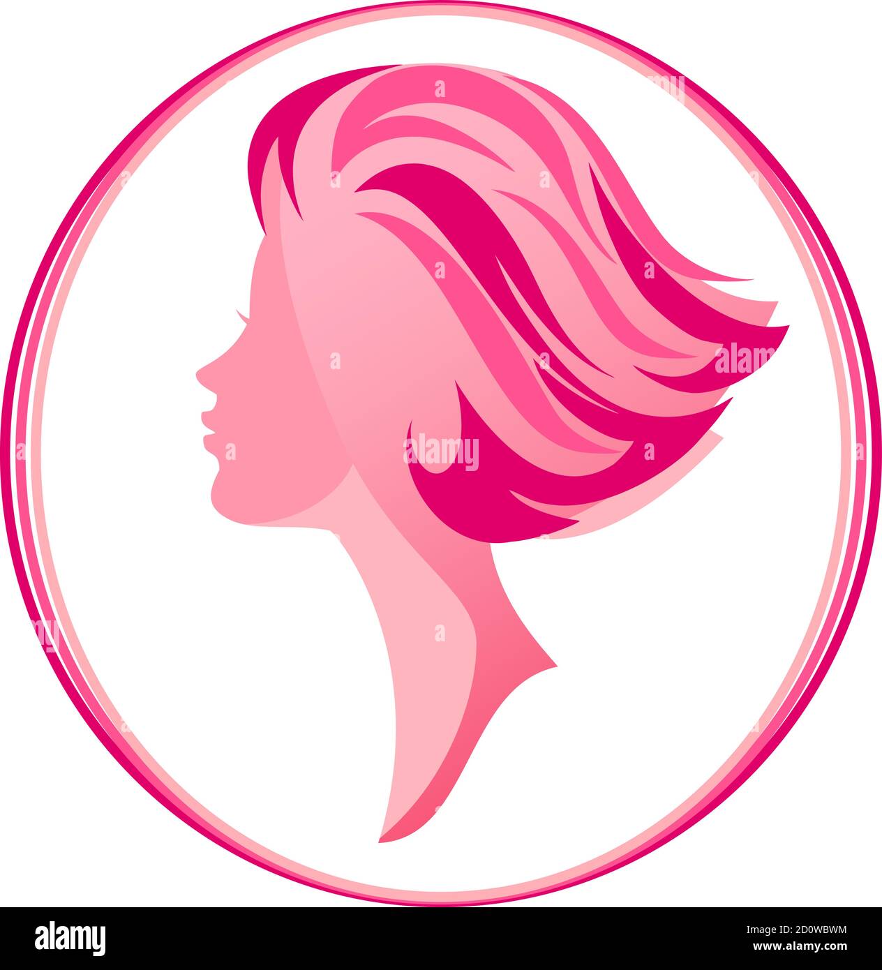 Woman profile. Abstract design concept for beauty salon, massage ...
