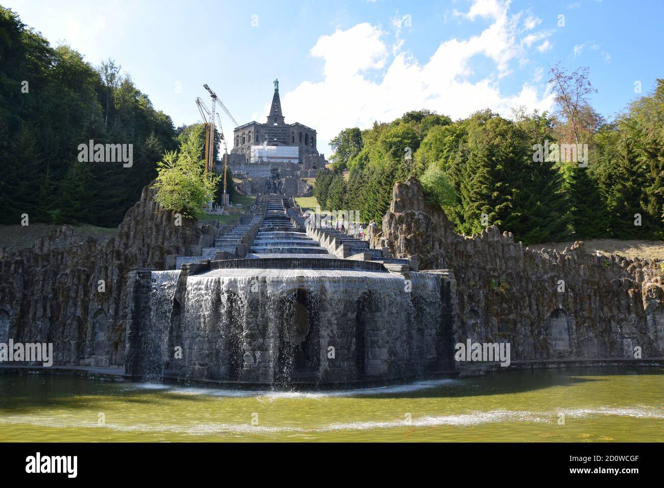 Herkules Monument - Wasserspiele in Kassel Stock Photo - Alamy