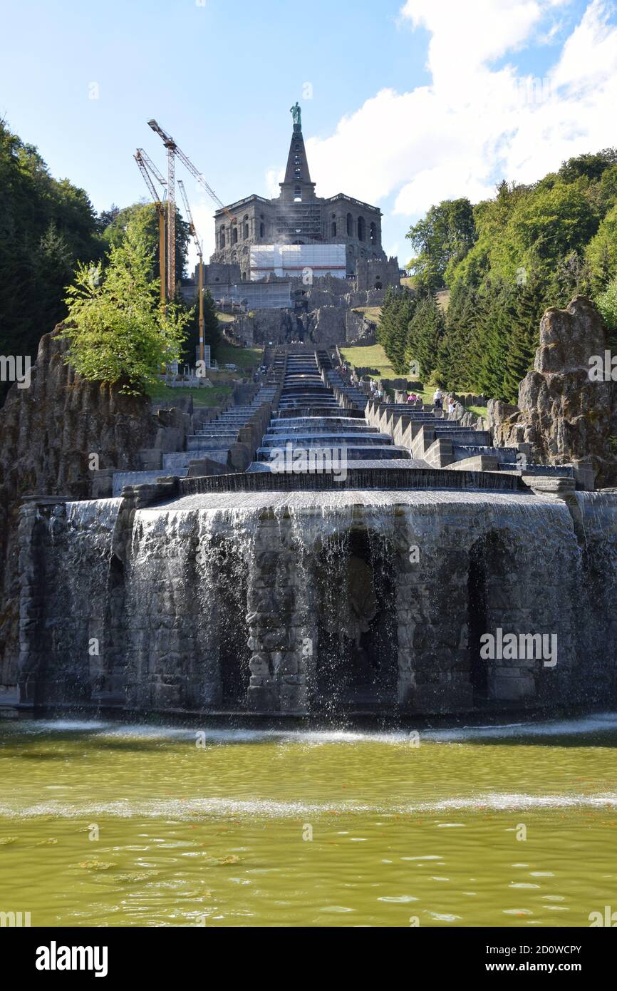 Herkules Monument - Wasserspiele in Kassel Stock Photo - Alamy