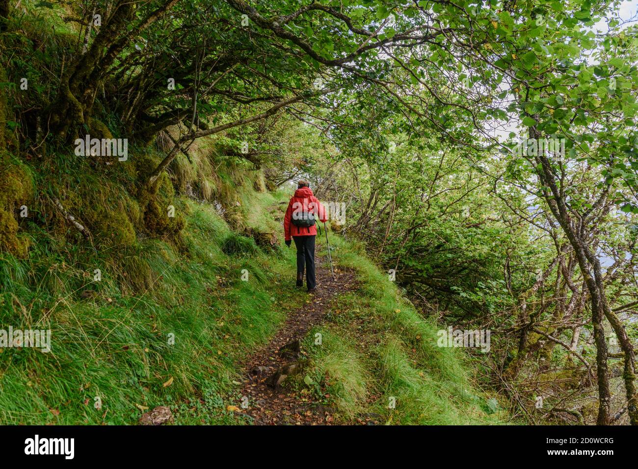 Walking to the abandoned village of Hallaig on The Isle of Raasay Stock ...