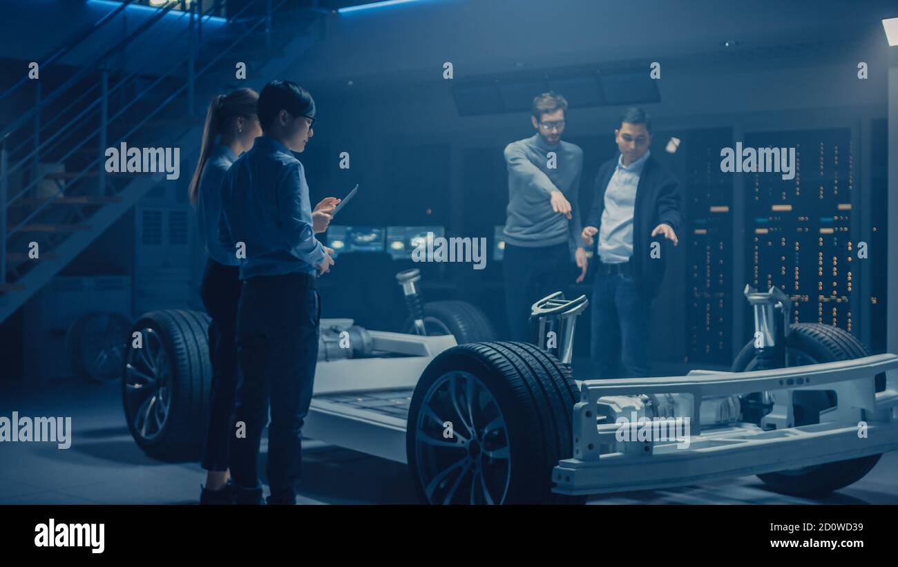 Team of Automobile Design Engineers in Automotive Innovation Facility ...