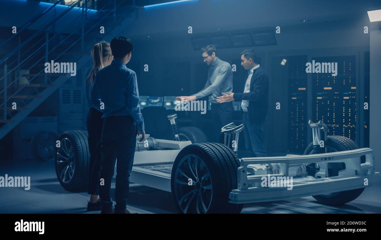 Team of Automobile Design Engineers in Automotive Innovation Facility ...