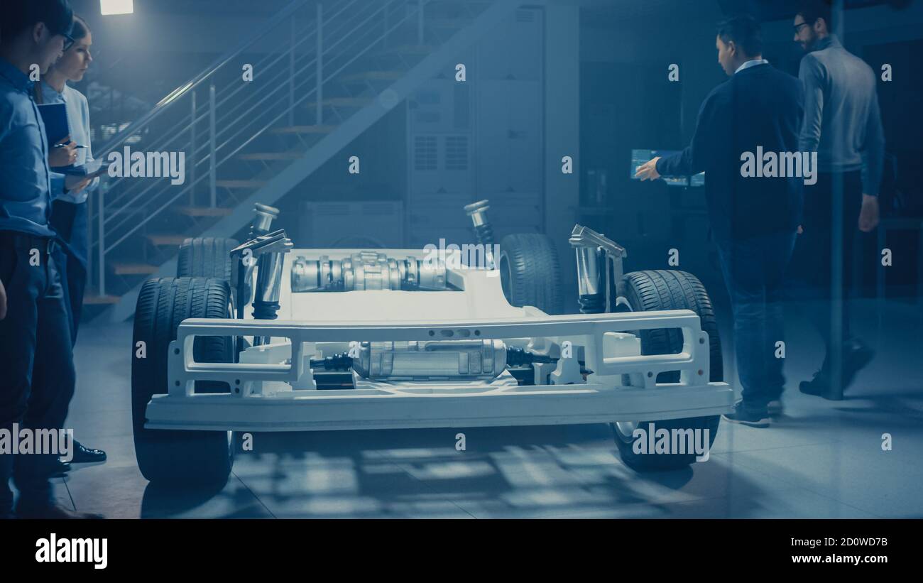 Team of Automobile Design Engineers in Automotive Innovation Facility ...