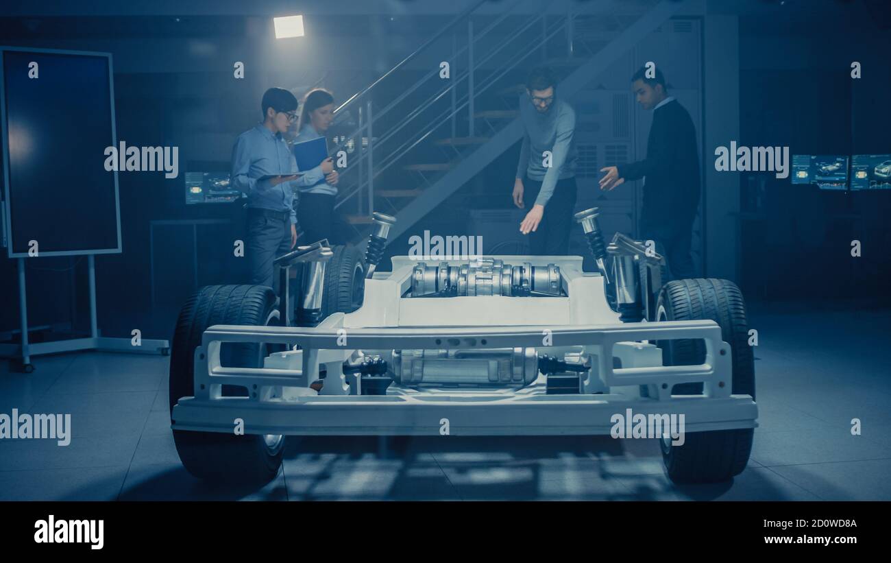Team of Automobile Design Engineers in Automotive Innovation Facility ...
