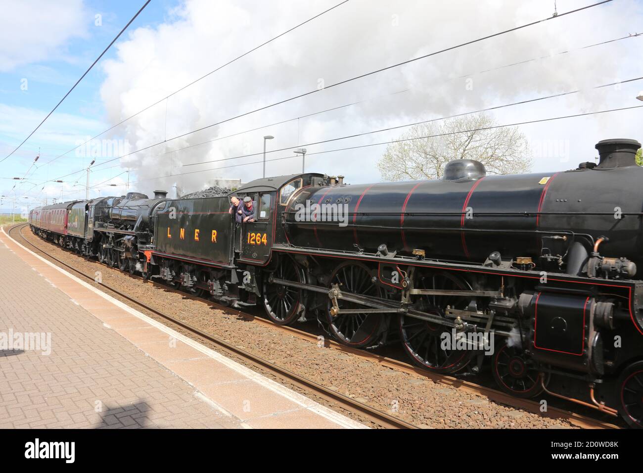 Double head steam train hi-res stock photography and images - Alamy