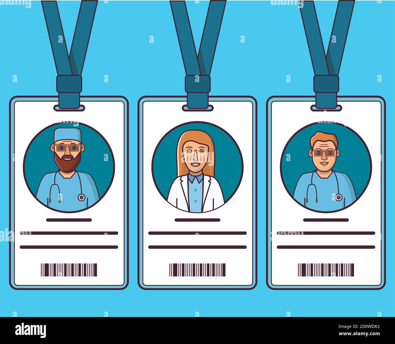 Female doctor name tag Stock Vector Images - Alamy