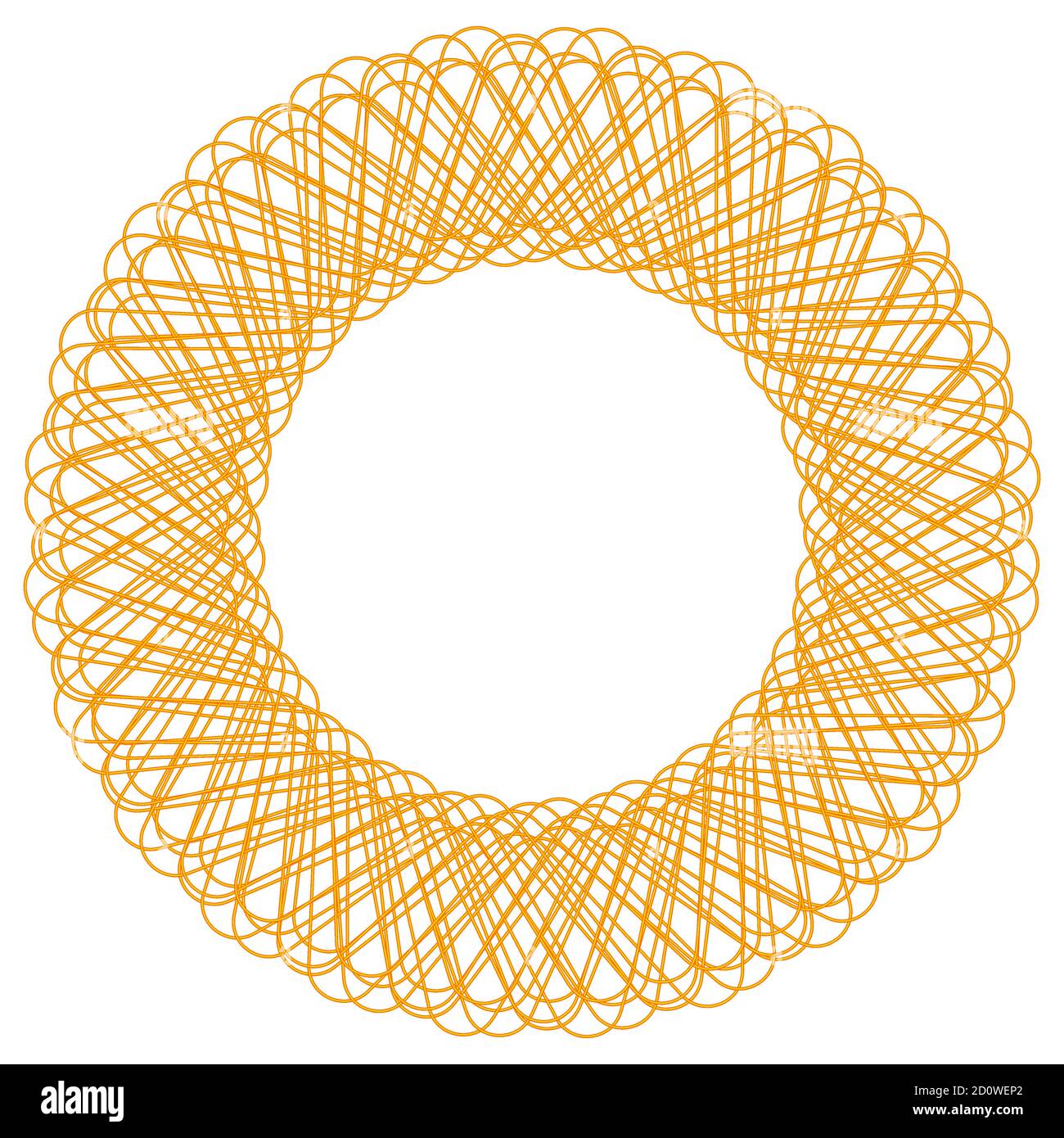 Gold abstract spirograph. Geometric decoration element, vector illustration Stock Vector Image ...