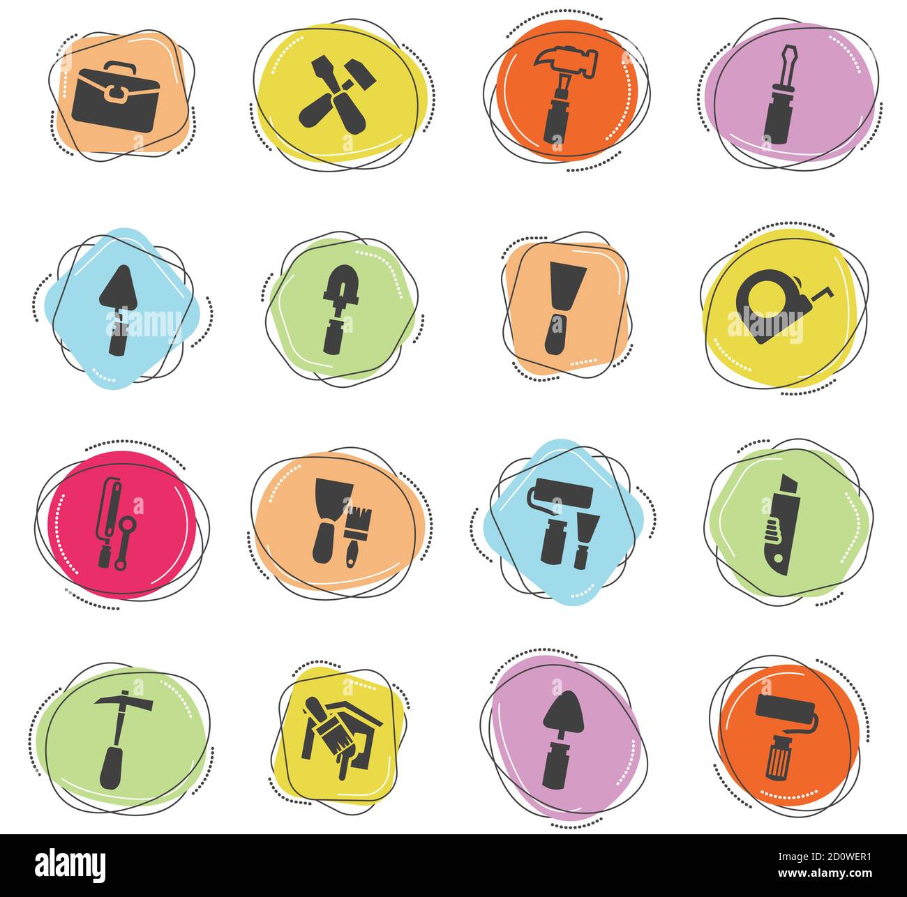 Work tools icons set Stock Vector Image & Art - Alamy