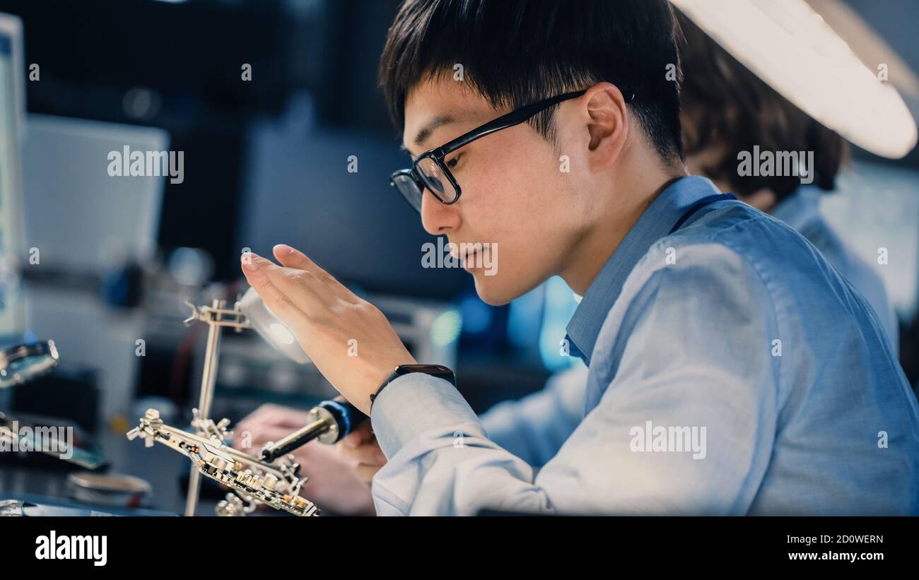 Professional japanese development engineer blue hi-res stock ...