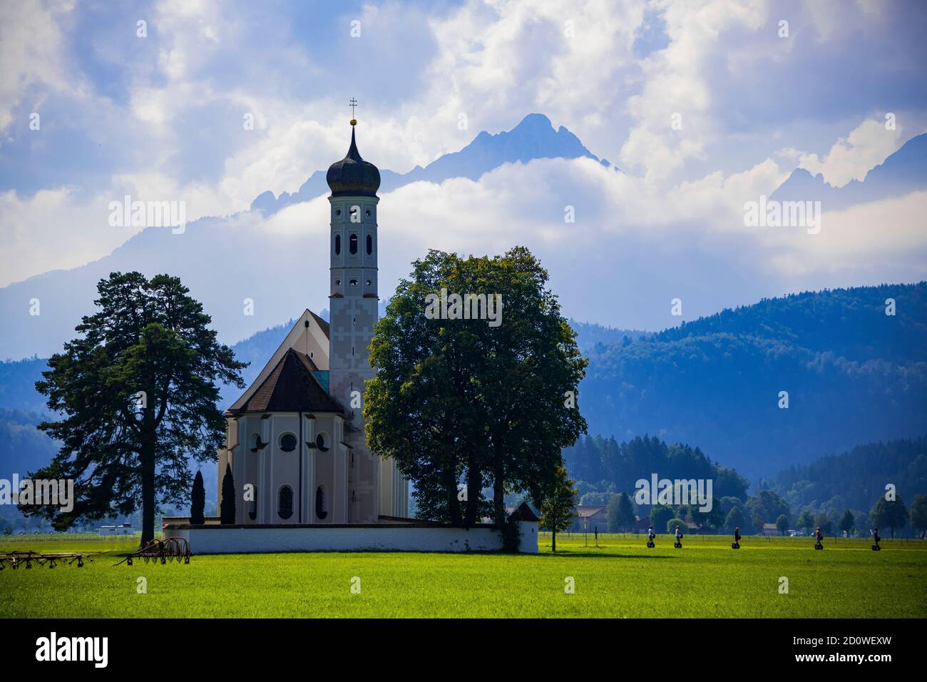 Beautiful church in a mountain landscape in a tourist destination ...
