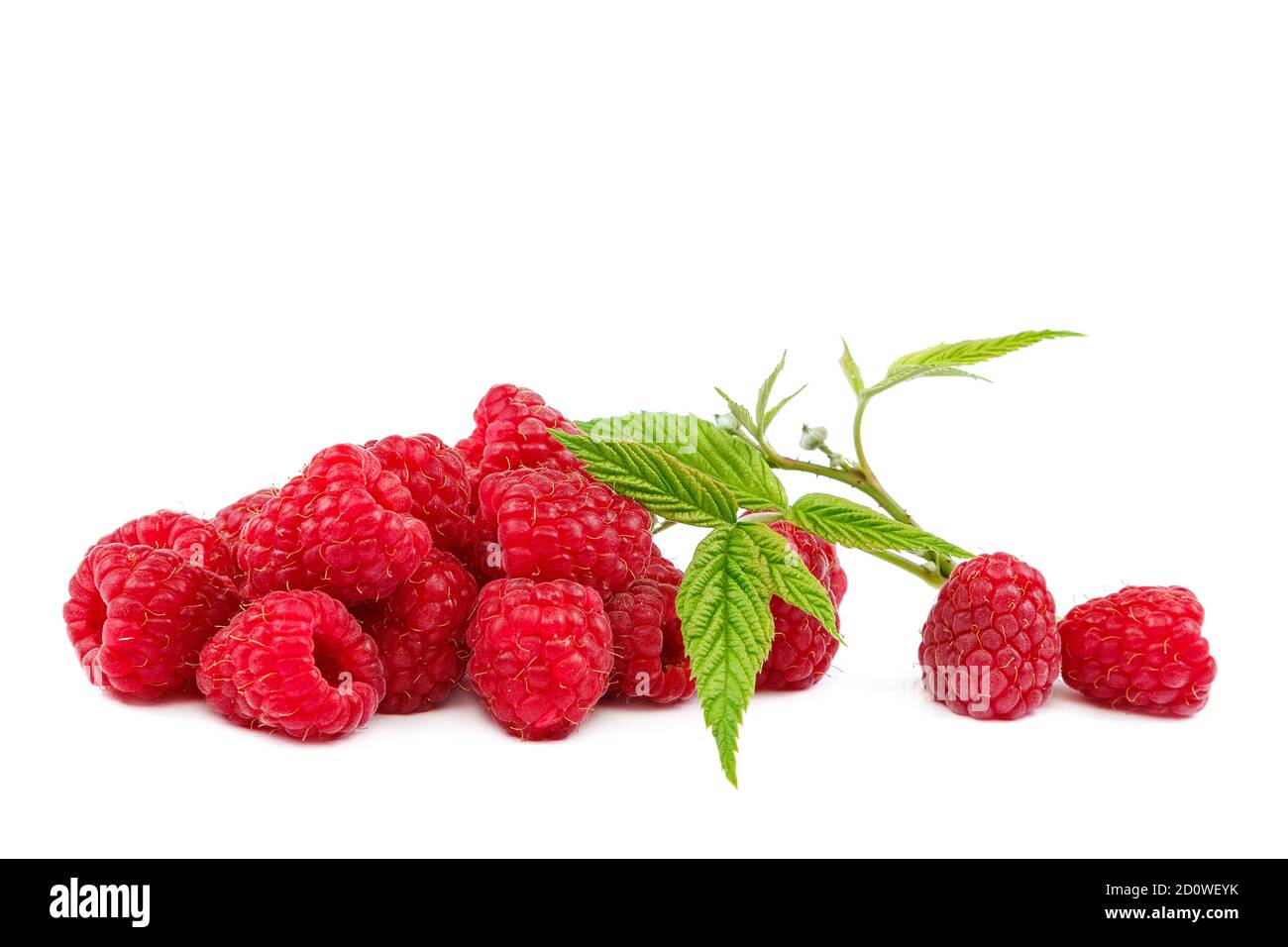 Fruits raspberries isolated on a white background Stock Photo - Alamy