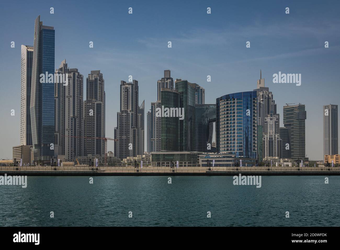 Views of Business Bay from across the canal, Dubai, United Arab ...