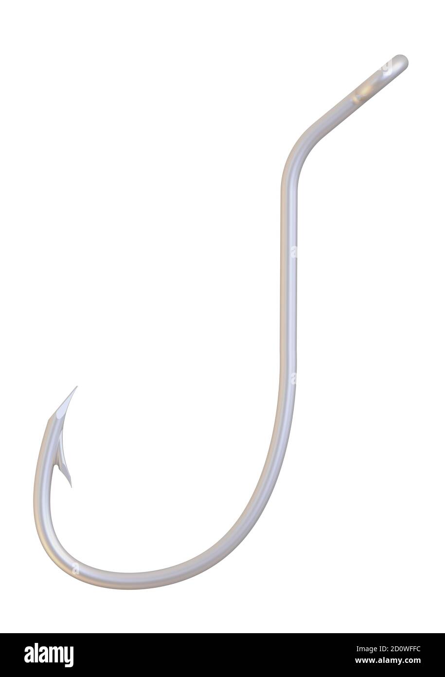 Fishing hook. 3D illustration. Isolated Stock Photo - Alamy