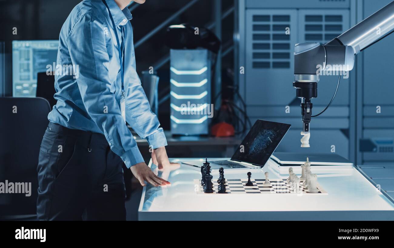 Professional Japanese Development Engineer is Testing an Artificial ...