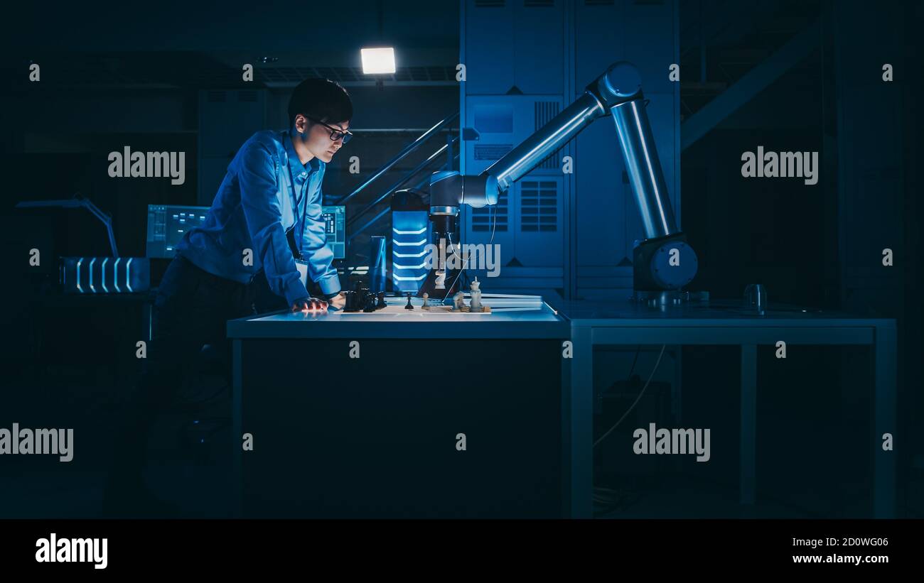 Japanese Development Engineer is Testing an Artificial Intelligence ...