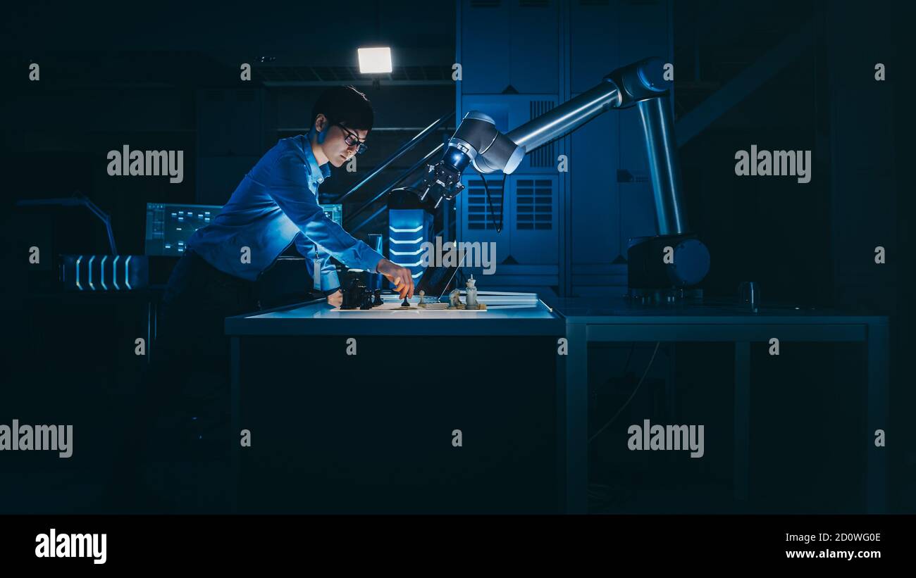 Japanese Development Engineer is Testing an Artificial Intelligence ...