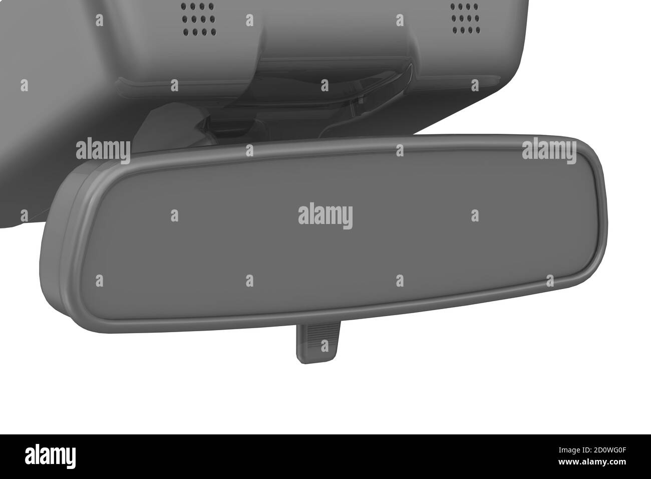 Rearview mirror of the car. Isolated. 3D Illustration Stock Photo - Alamy