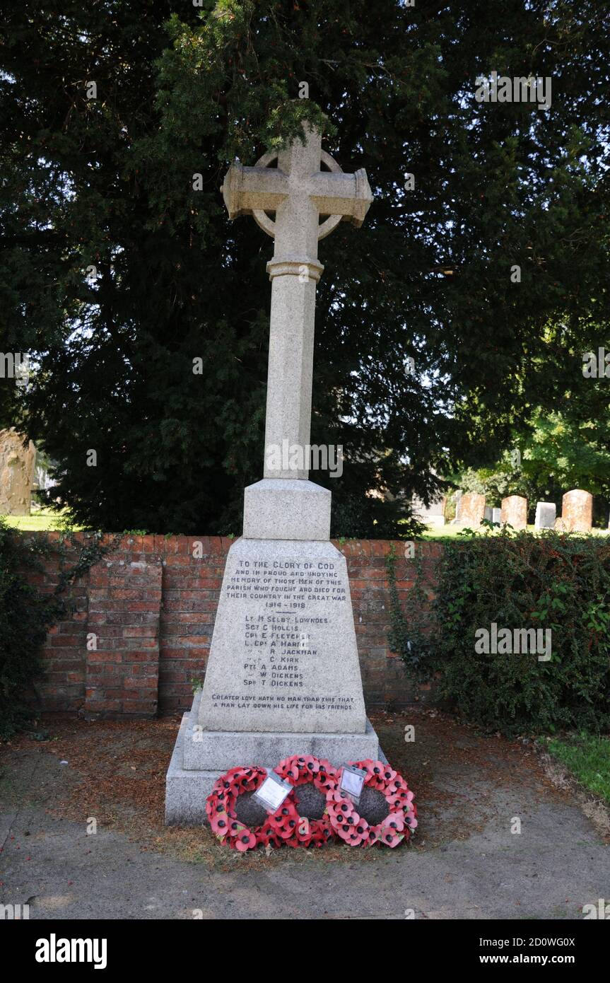 War Memorial, Mursley, Buckinghamshire Stock Photo - Alamy