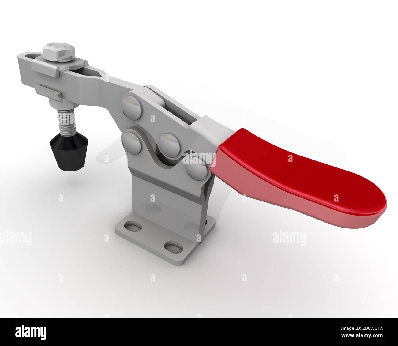 Quick clamp. Vertical high-speed action of the clamp standing on a ...