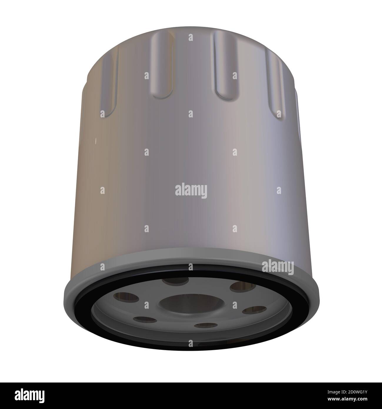 Oil filter of the internal combustion engine. Isolated. 3D Illustration ...