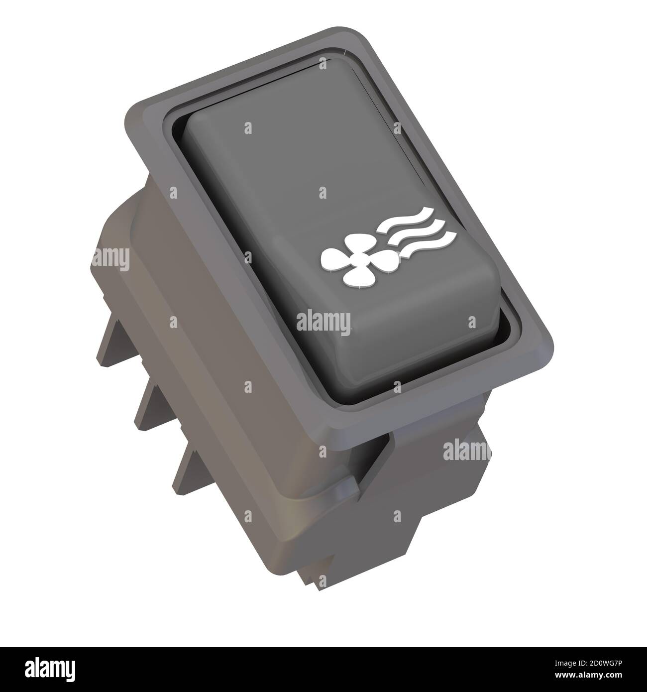 Car electrical switch. Gray electric car switch with interior ...