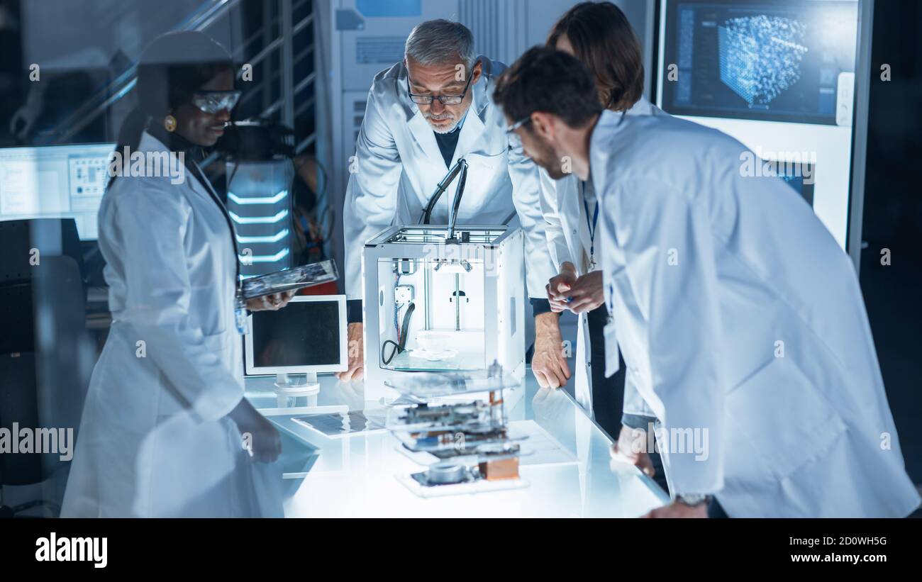 In Technology Research Laboratory: Diverse Team of Industrial ...