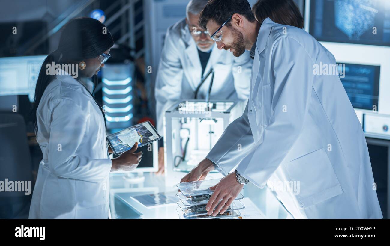 In Technology Research Laboratory: Diverse Team of Industrial ...