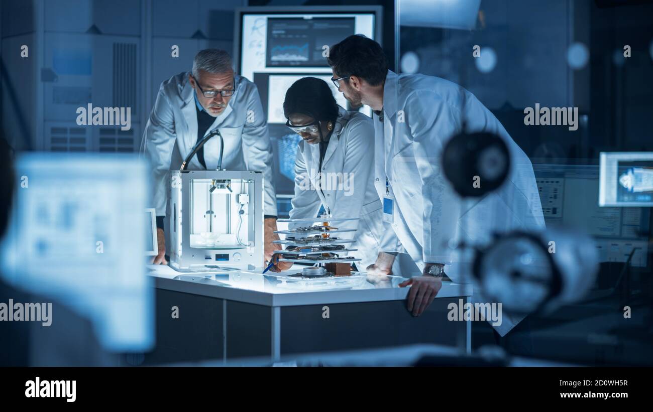 In Technology Research Laboratory: Diverse Team of Industrial ...