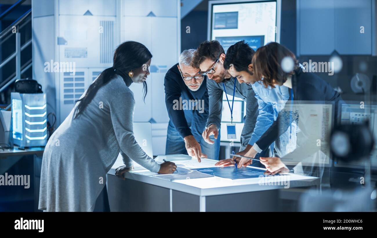 Engineers Meeting in Technology Research Laboratory: Engineers ...