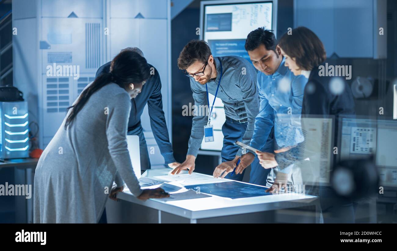 Engineers Meeting in Technology Research Laboratory: Engineers ...