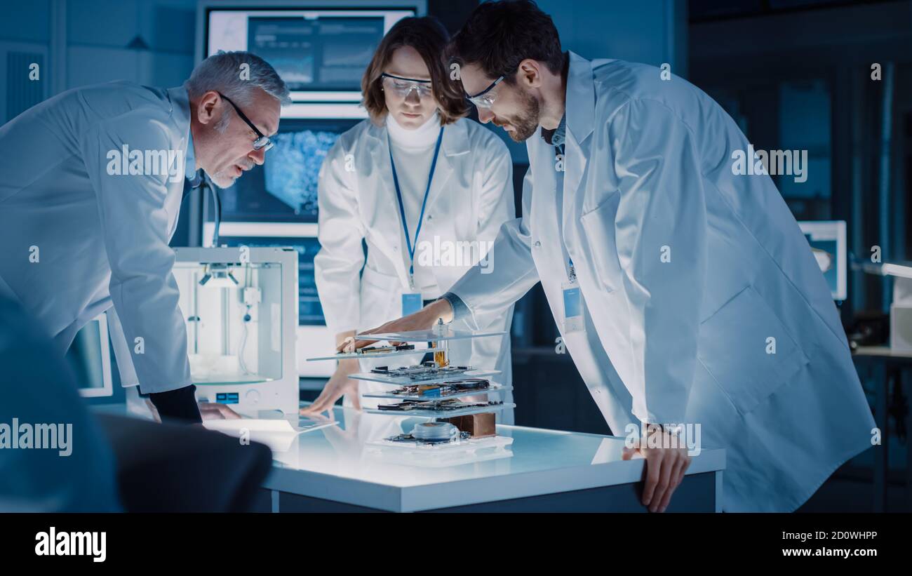 Shot in Industrial Design Laboratory, Specialist Uses Microscope ...