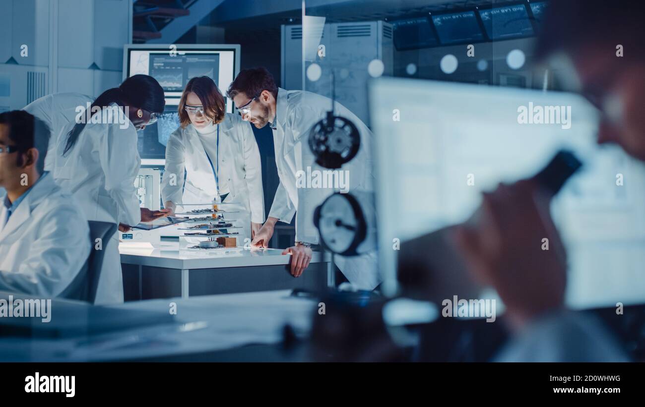 In Technology Research Laboratory: Diverse Team of Industrial ...