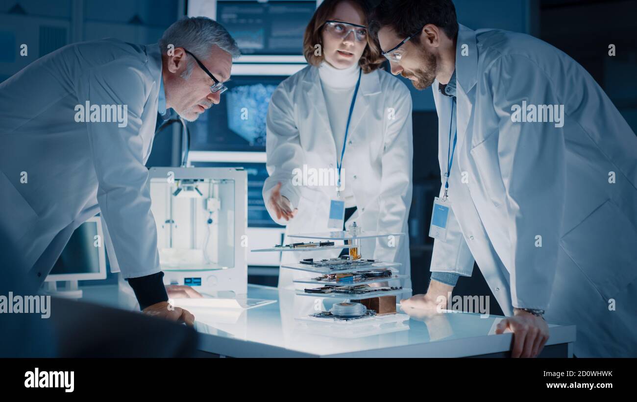 Shot in Industrial Design Laboratory, Specialist Uses Microscope ...