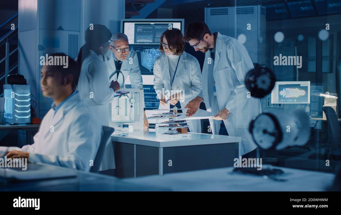 In Technology Research Laboratory: Diverse Team of Industrial ...