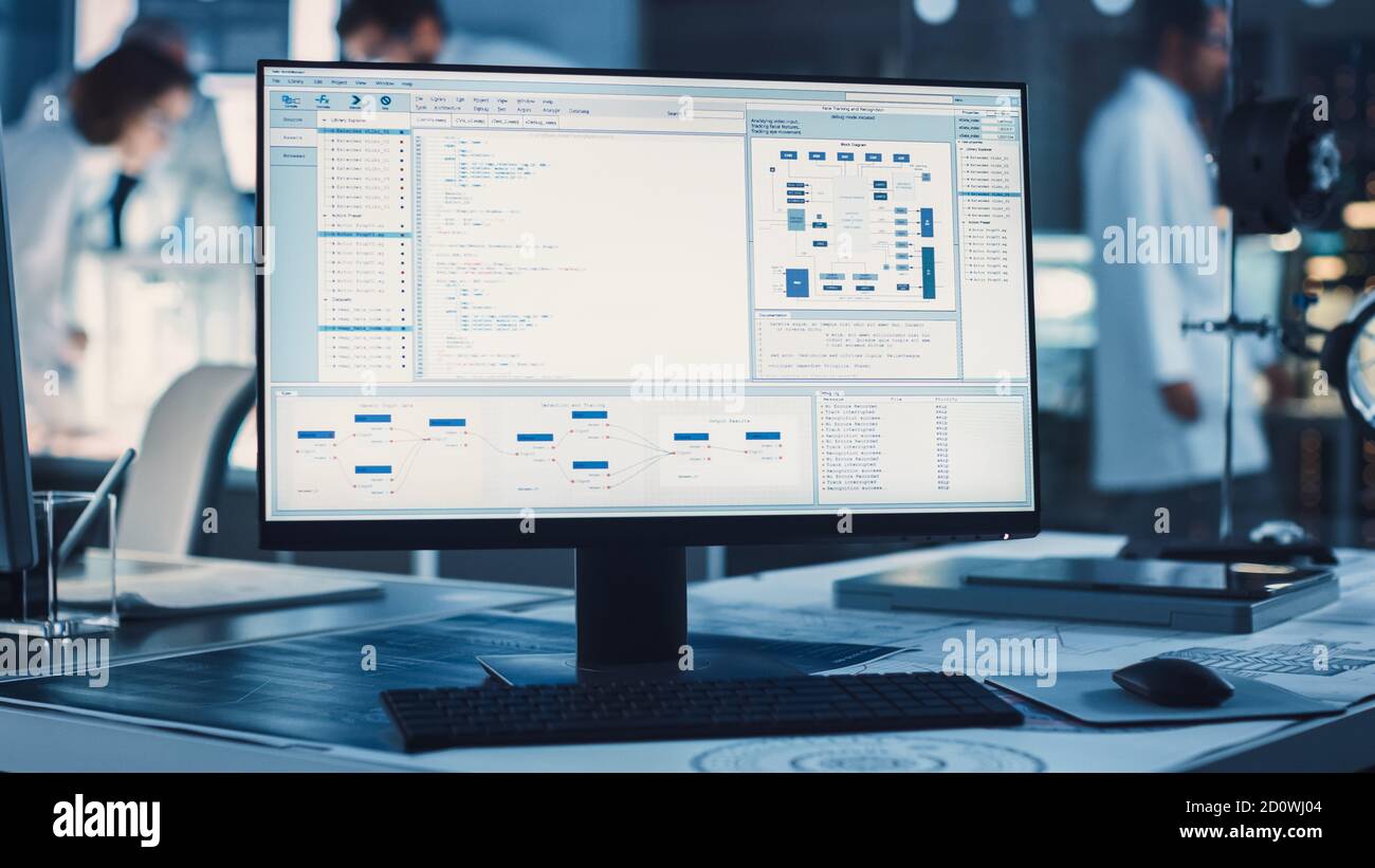 Interactive screen over shoulder hi-res stock photography and images - Alamy