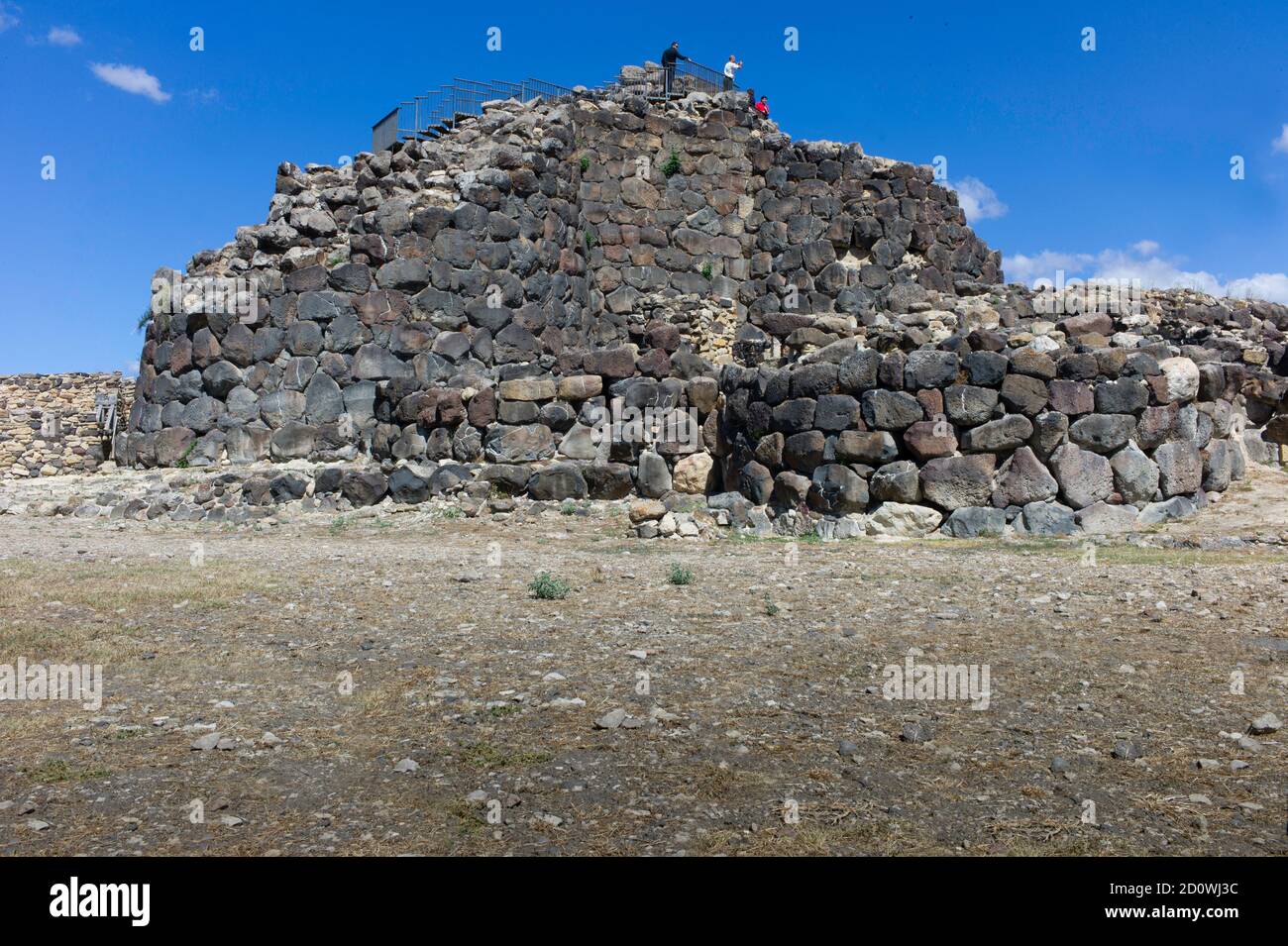 Nuraghi in Barumini, Sardinia are huge enigmatic towers of stones built ...