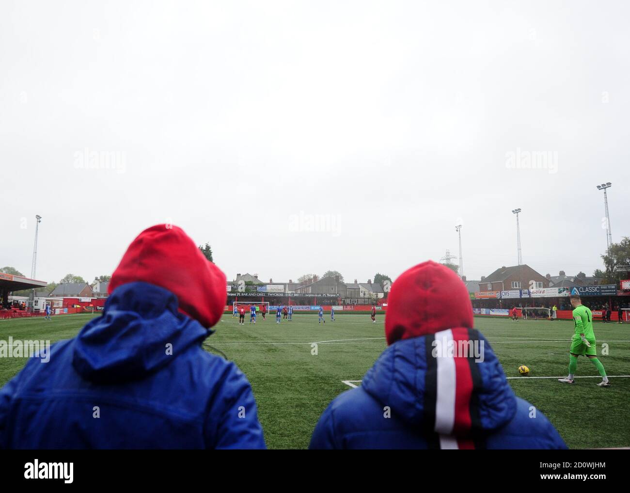 Fans in the stands during the FA Cup Second Round Qualifying match at ...