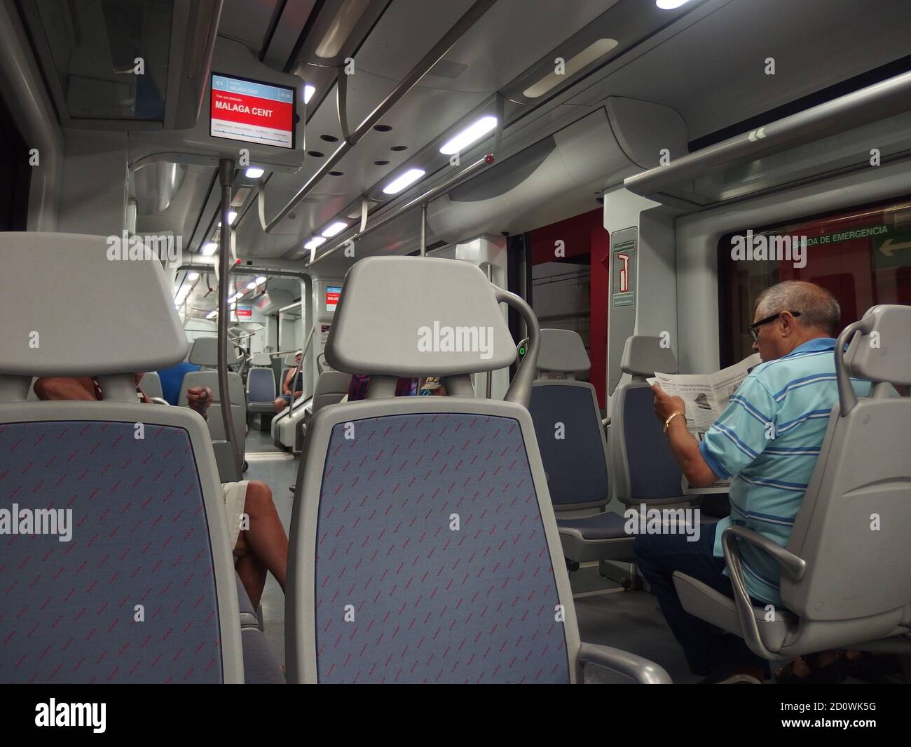 Interior of Civia Renfe train Stock Photo - Alamy