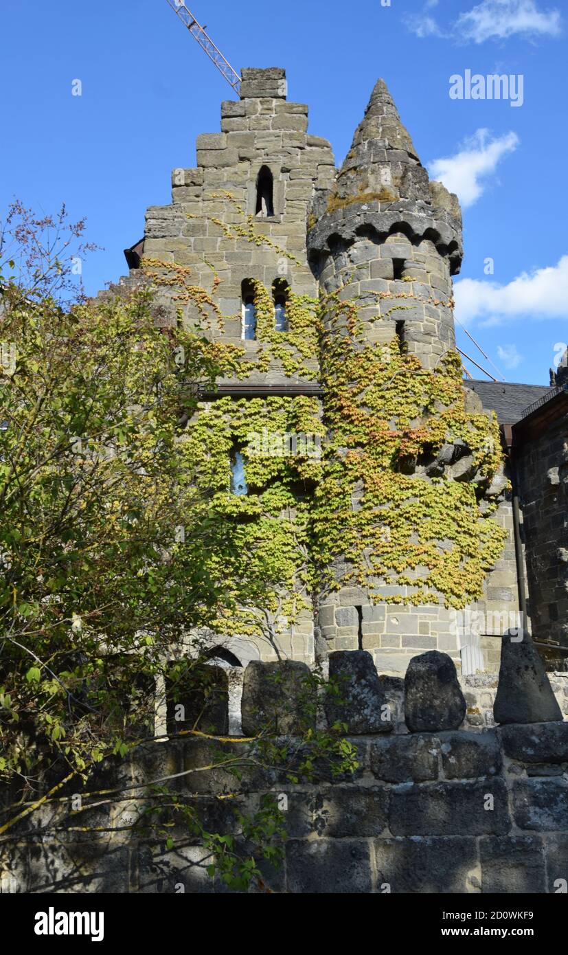 Löwenburg in the Schlosspark in Kassel - Old German Castle Stock Photo ...