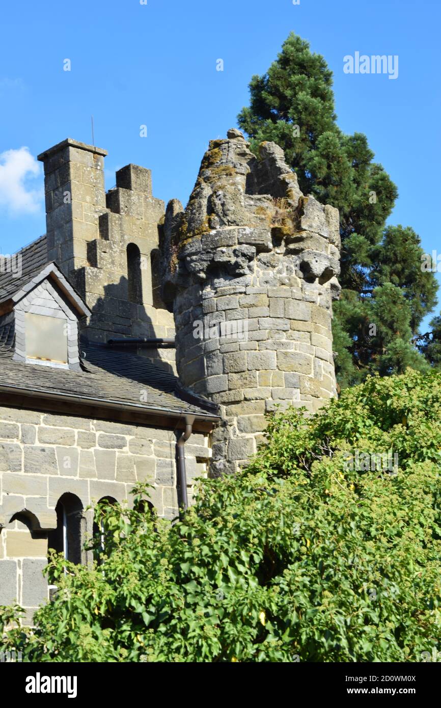 Löwenburg in the Schlosspark in Kassel - Old German Castle Stock Photo ...