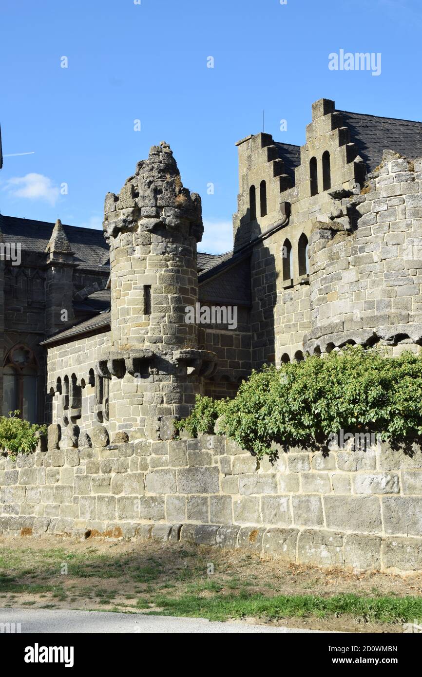 Löwenburg in the Schlosspark in Kassel - Old German Castle Stock Photo ...