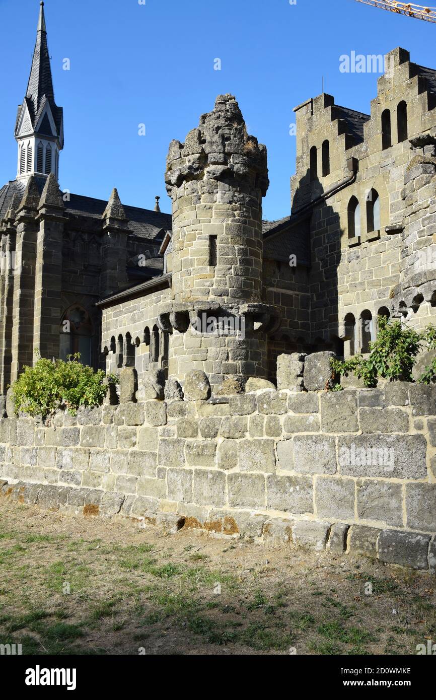 Löwenburg in the Schlosspark in Kassel - Old German Castle Stock Photo ...