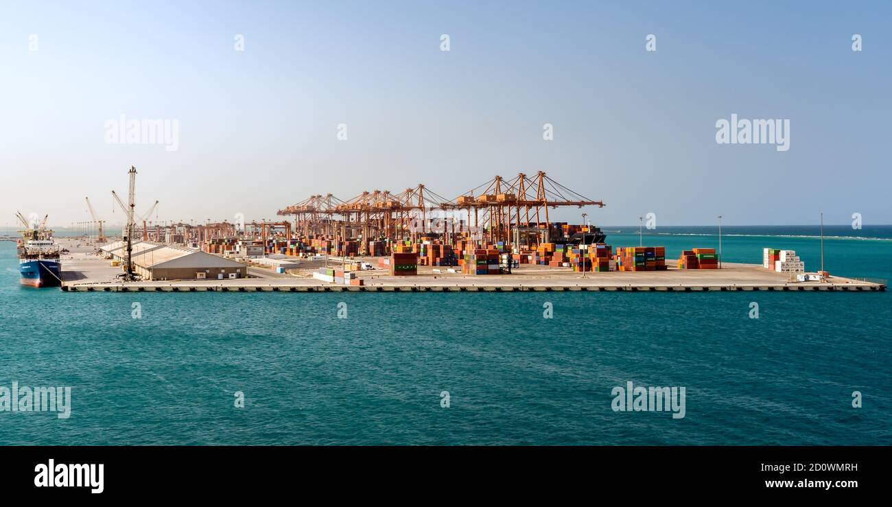 Middle eastern landscape seen from the sea Stock Photo - Alamy