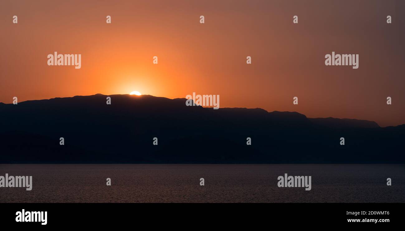 Middle eastern landscape seen from the sea Stock Photo - Alamy