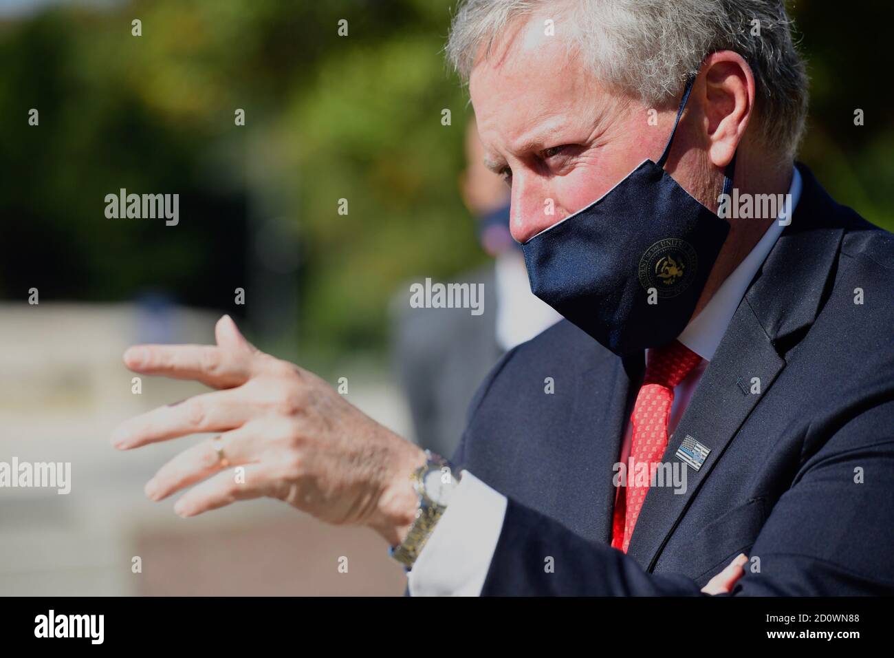 Mark Meadows, Assistant to the President and Chief of Staff listens as ...