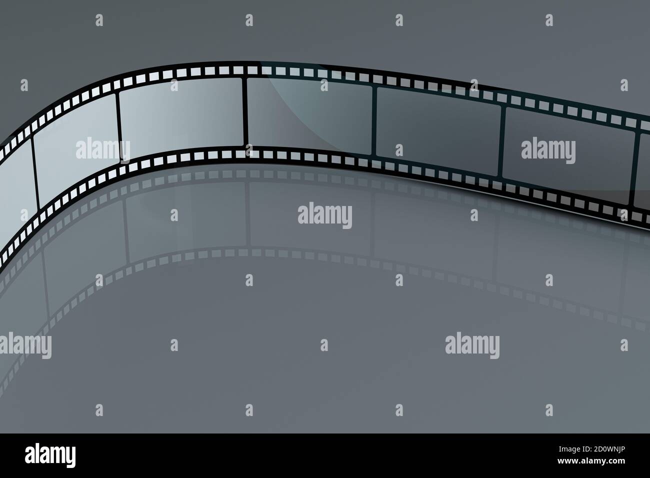 Film tapes with dark background, 3d rendering. Computer digital drawing ...