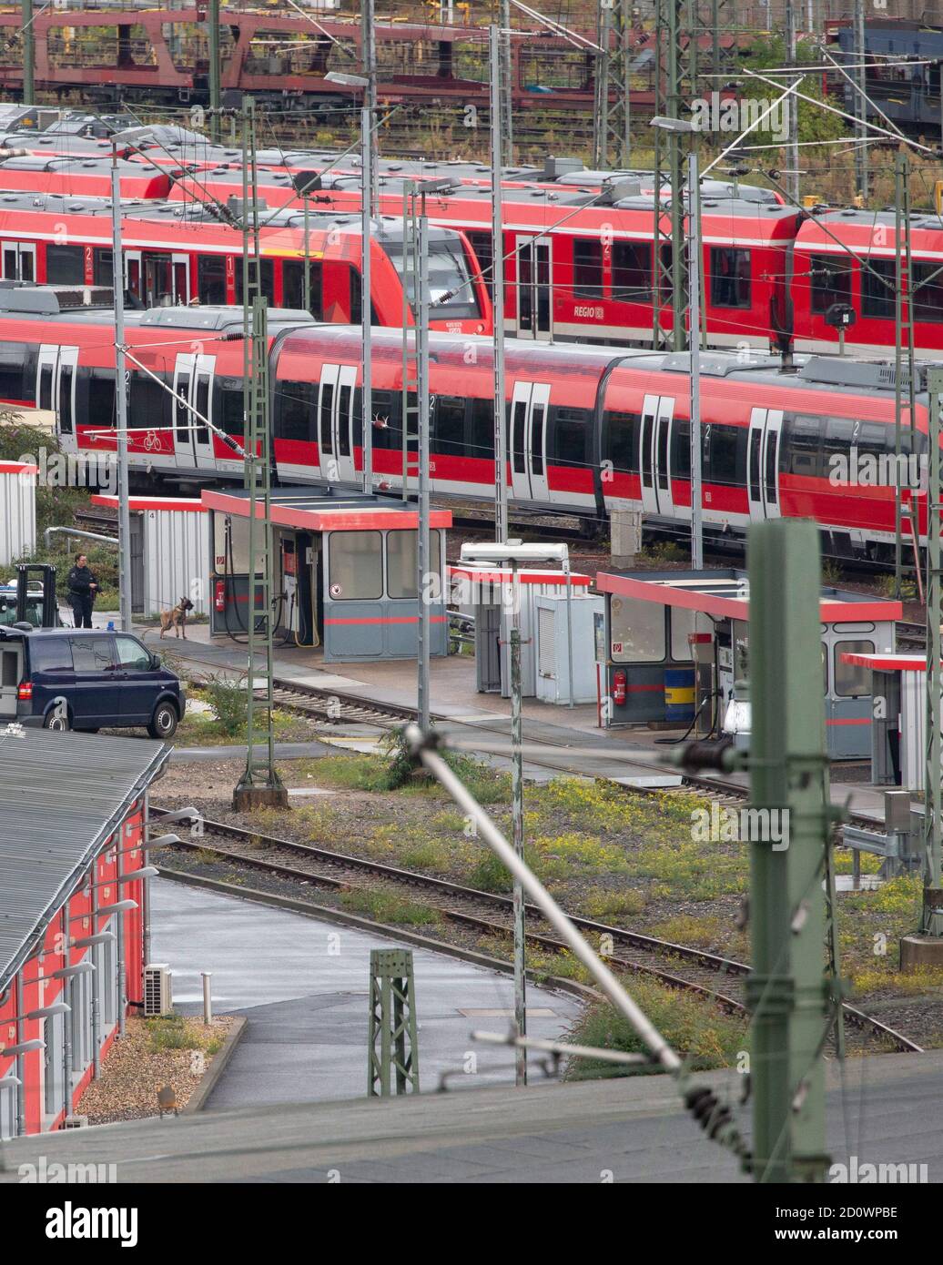 Cologne, Germany. 03rd Oct, 2020. Trains are located on the premises of ...