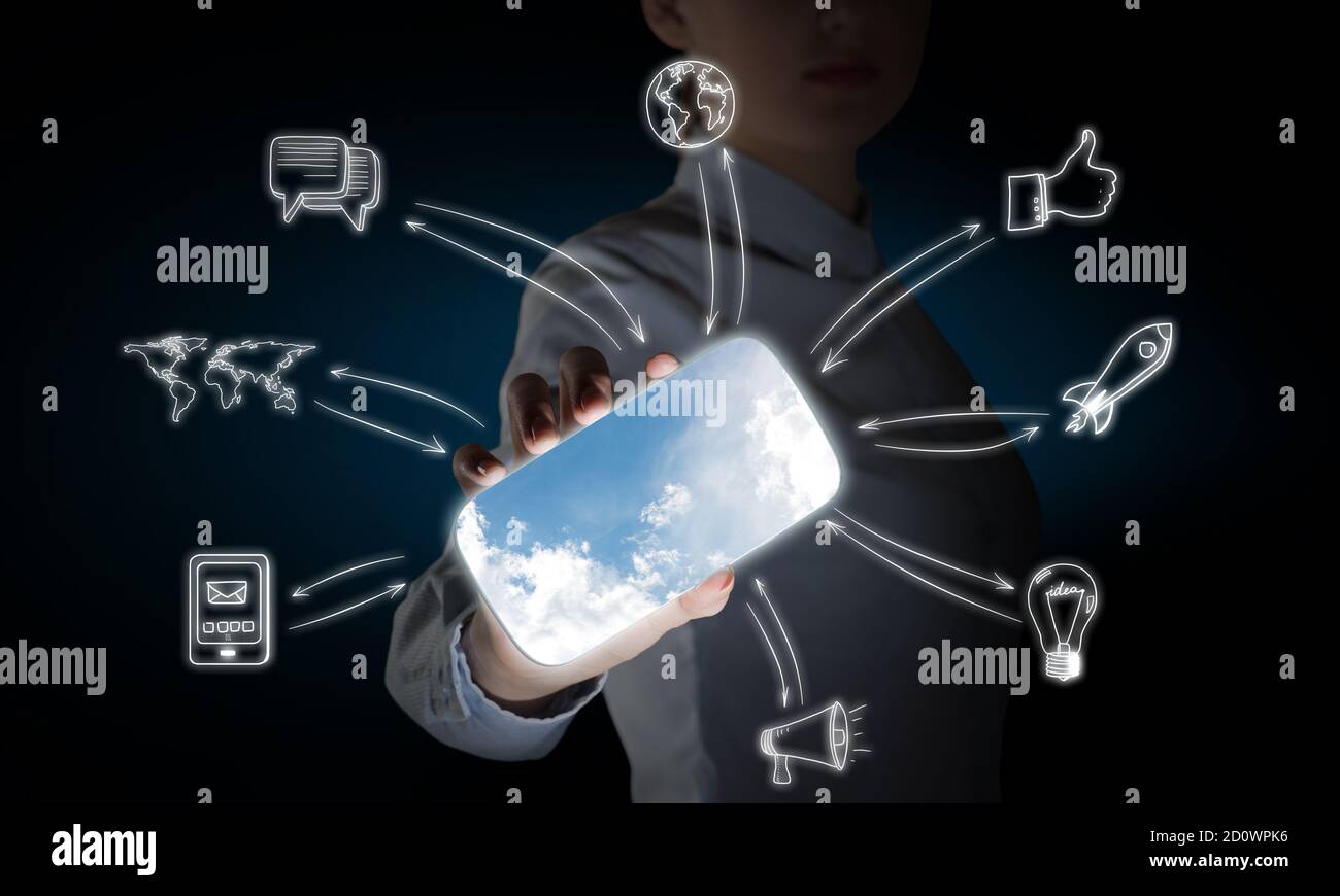 Smartphone interface application Stock Photo - Alamy