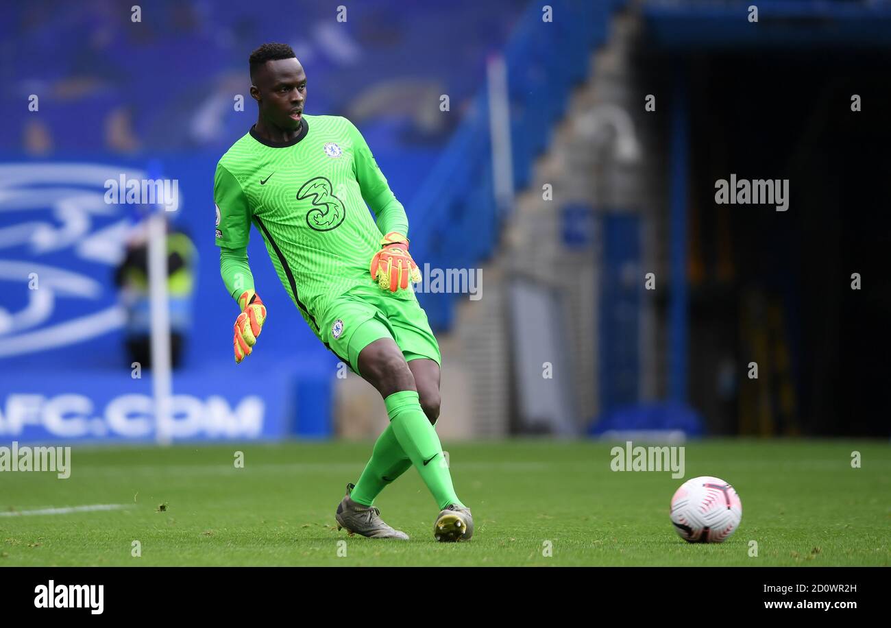 Chelsea goalkeeper Edouard Mendy during the Premier League match at ...